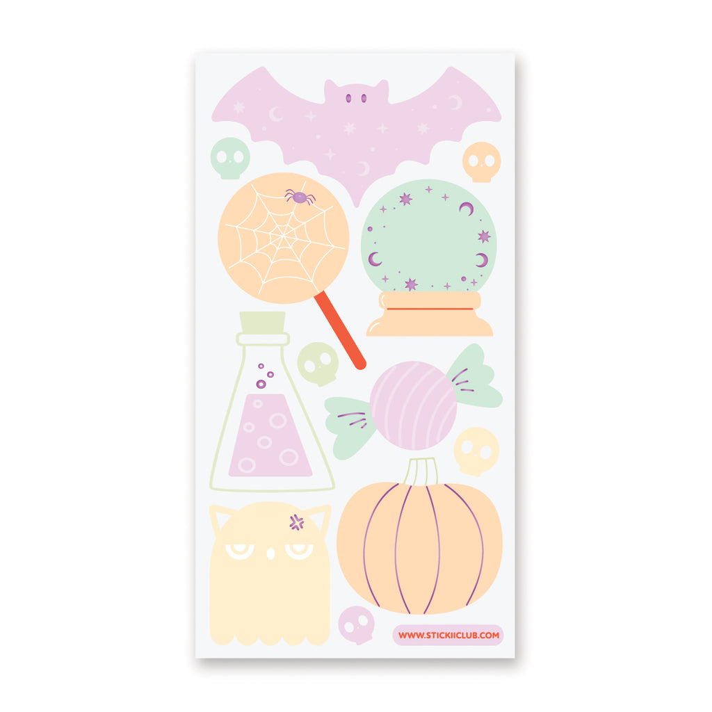 Pastel Halloween Labels Sticker Sheet – STICKII
