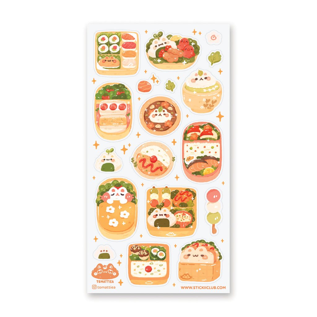Yummy Bento Boxes Sticker Sheet – STICKII