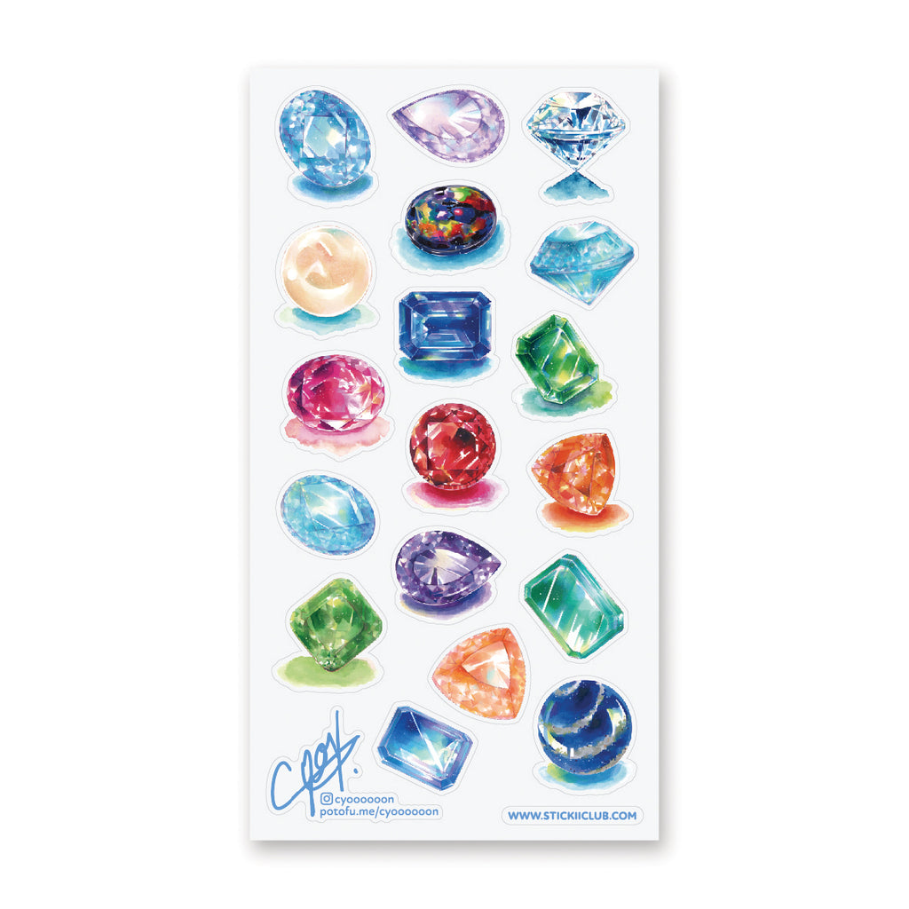 Gorgeous Gemstones Sticker Sheet – STICKII