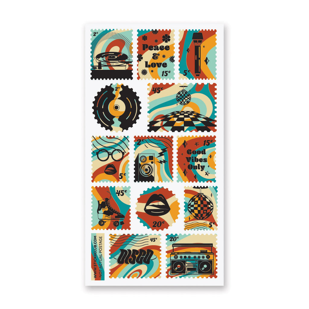 Let’s Groove Stamps Sticker Sheet – STICKII