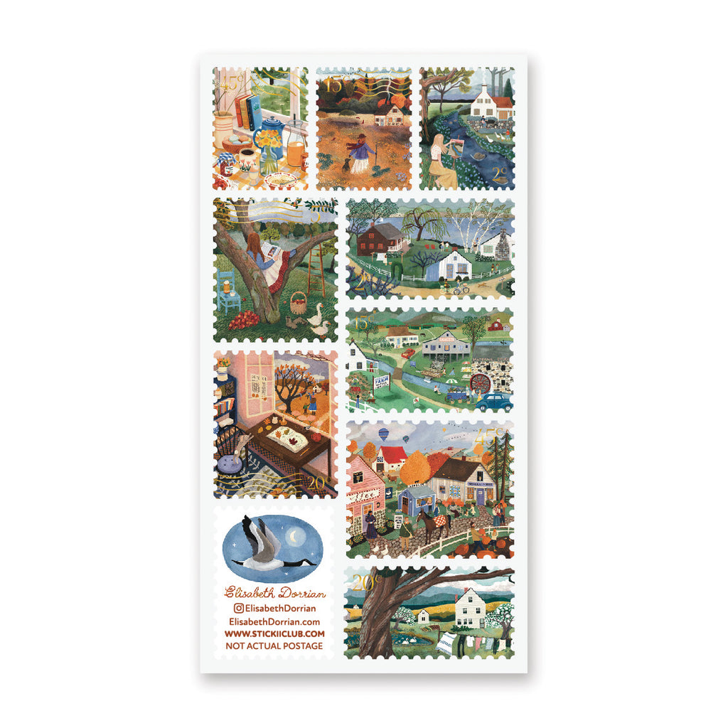 Slow Living Stamps Sticker Sheet – STICKII