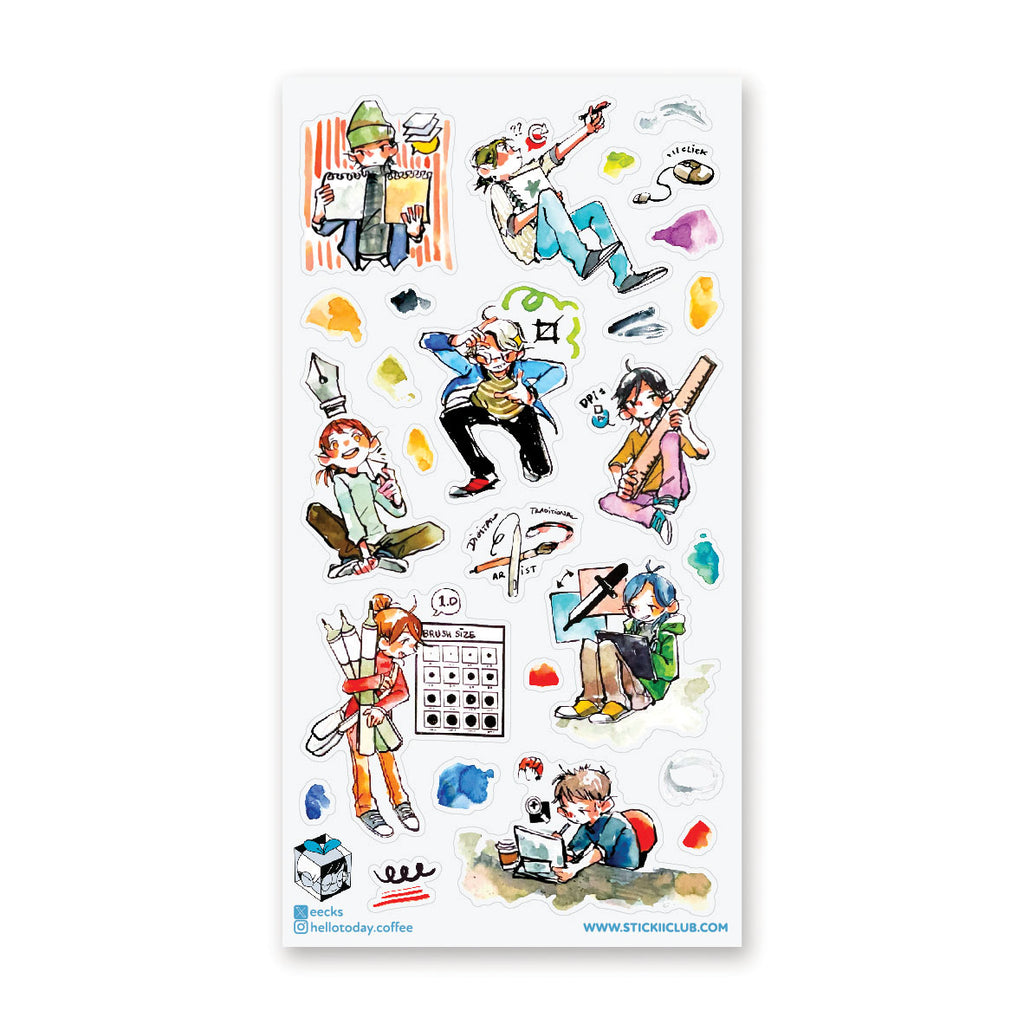 Artist’s Life Sticker Sheet – STICKII
