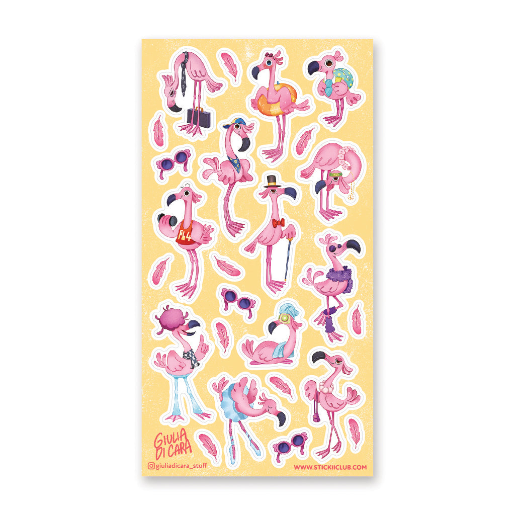 Flamboyant Flamingos Sticker Sheet – STICKII