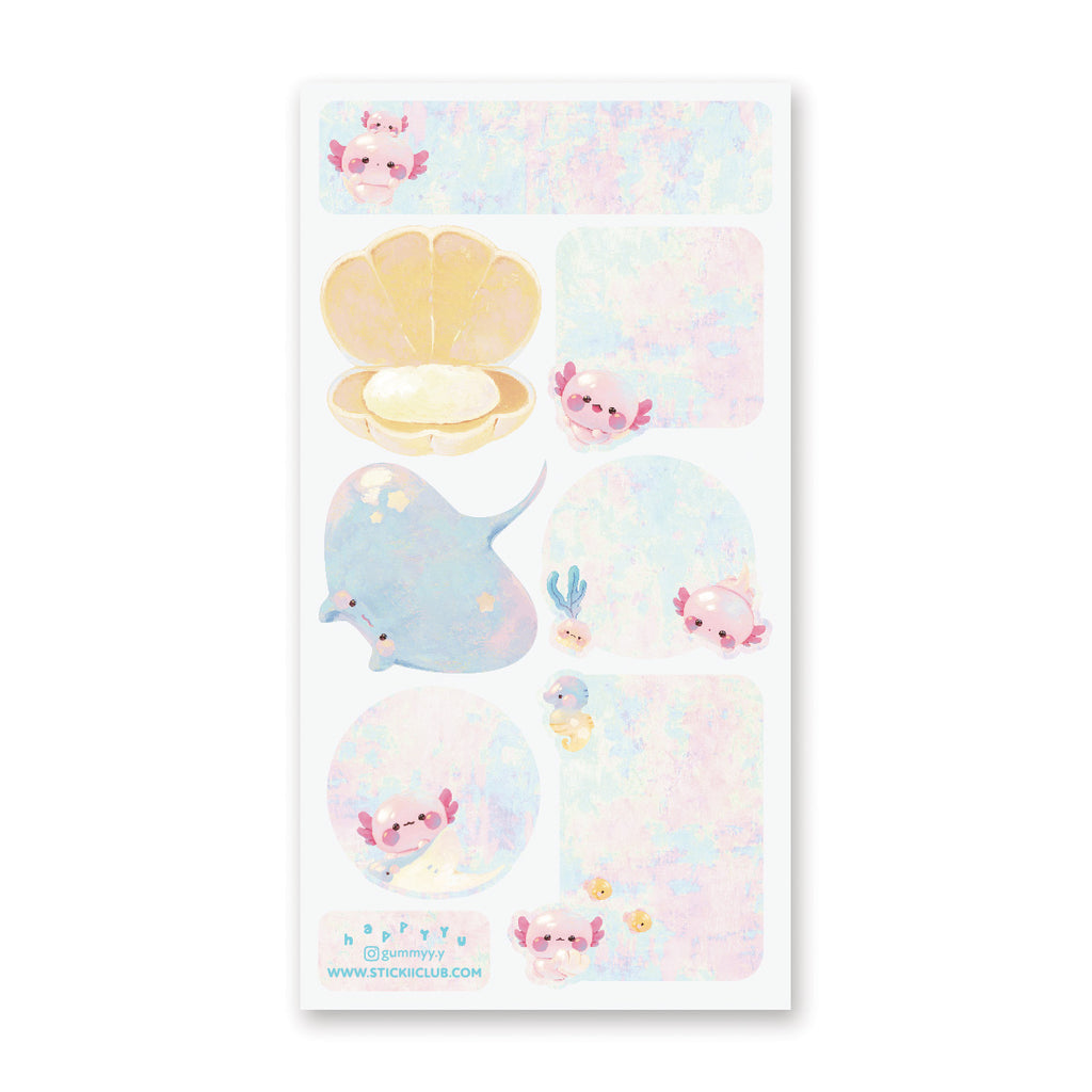 Adorable Axolotl Labels Sticker Sheet – STICKII