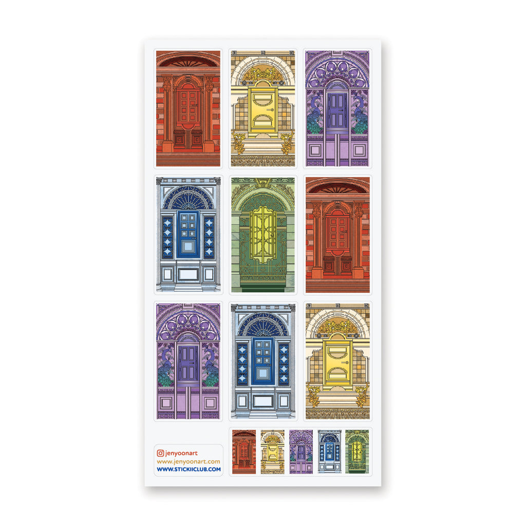 Colorful NYC Doors Sticker Sheet – STICKII