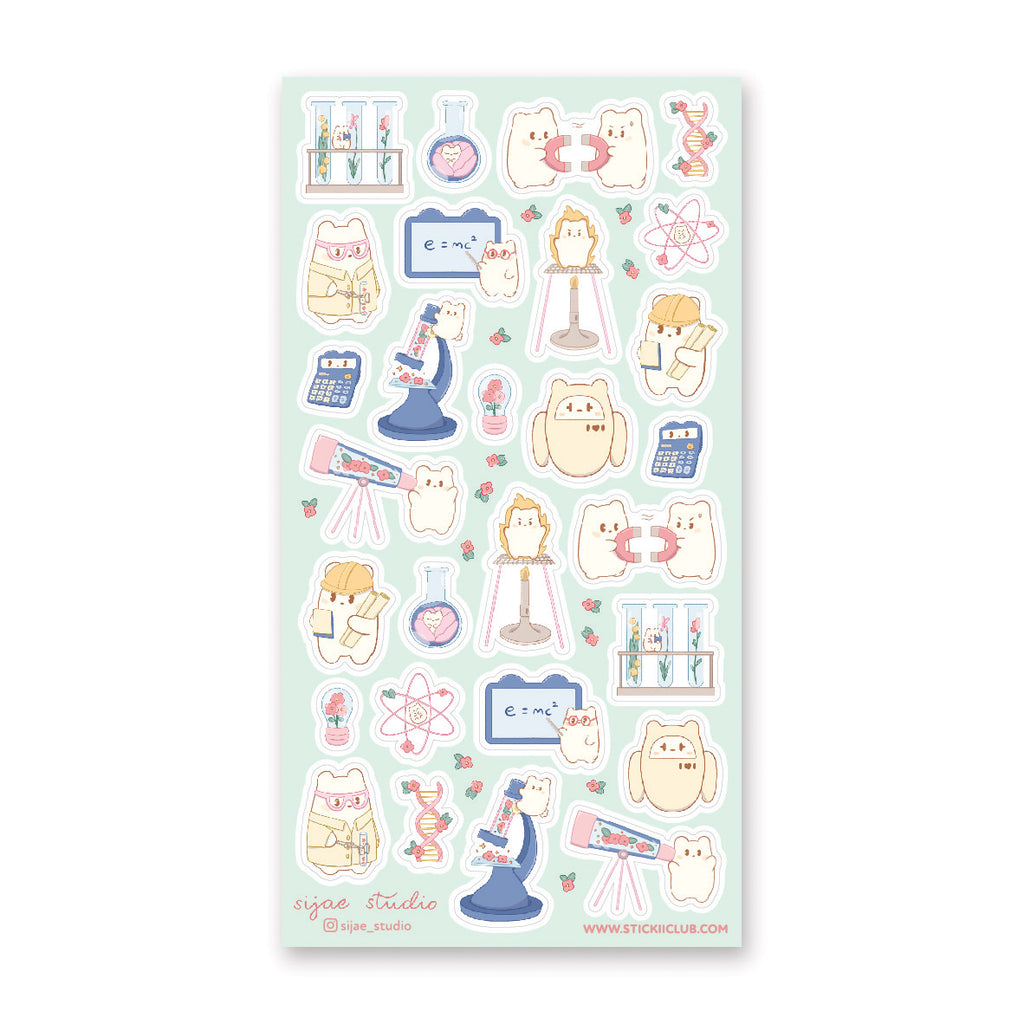 Beary Cute Science Sticker Sheet – STICKII