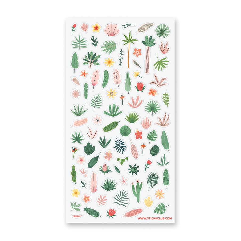 Tropical Flora Sticker Sheet – STICKII