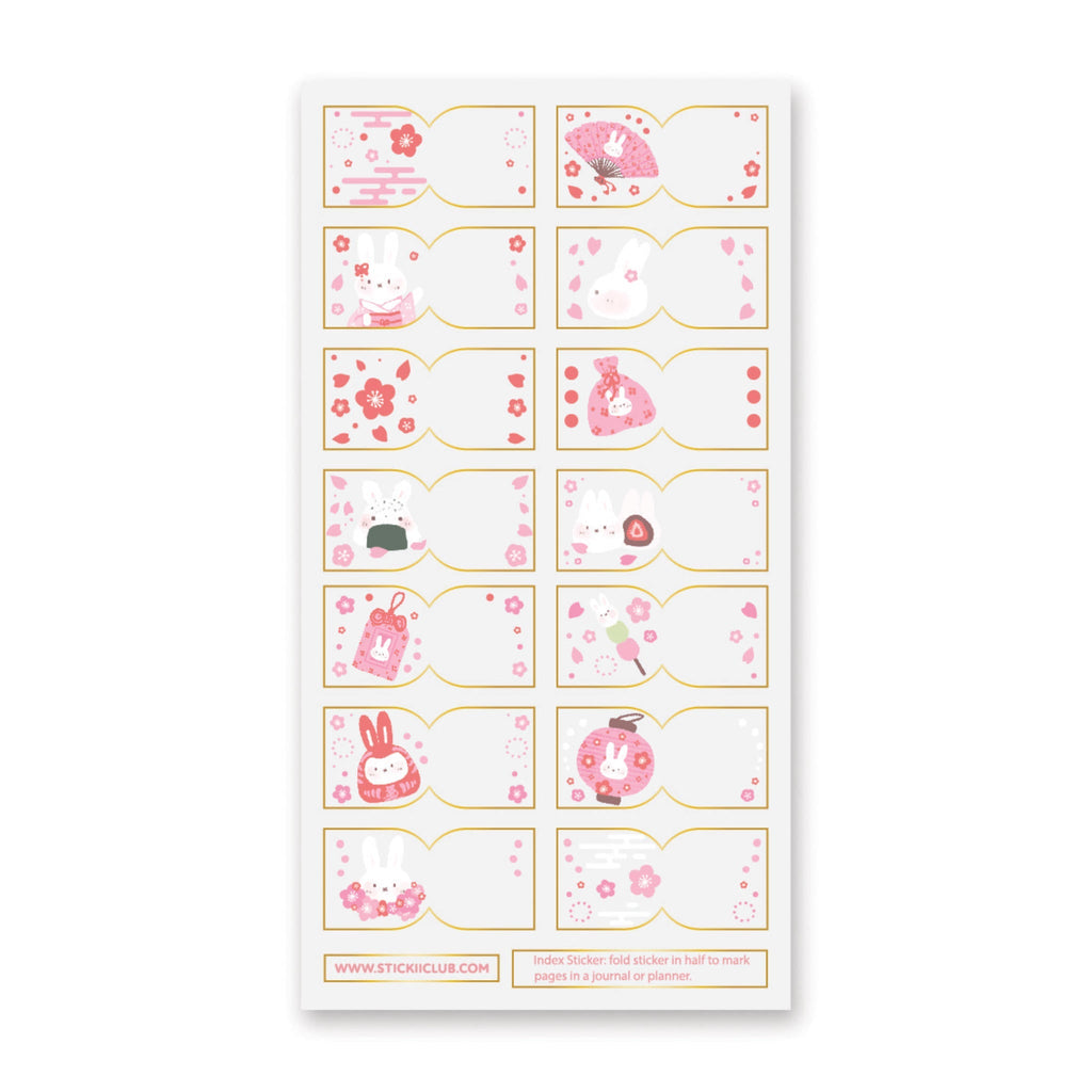 Usagi Sakura Tabs Sticker Sheet – STICKII