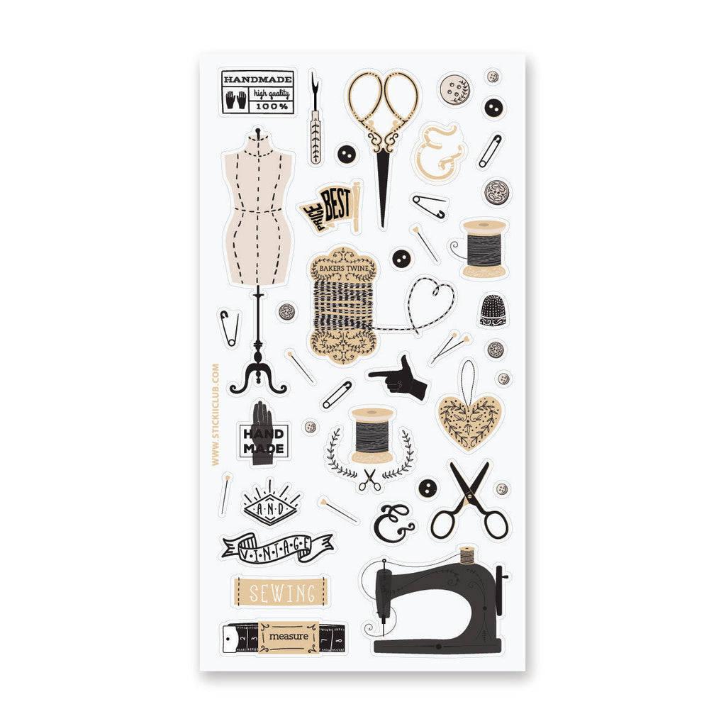Sewing Essentials Sticker Sheet – STICKII