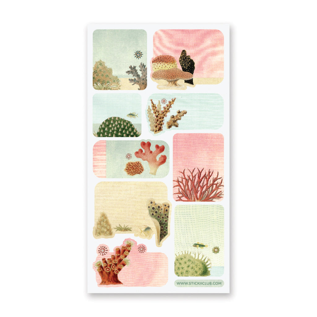 Coral Labels Sticker Sheet – STICKII
