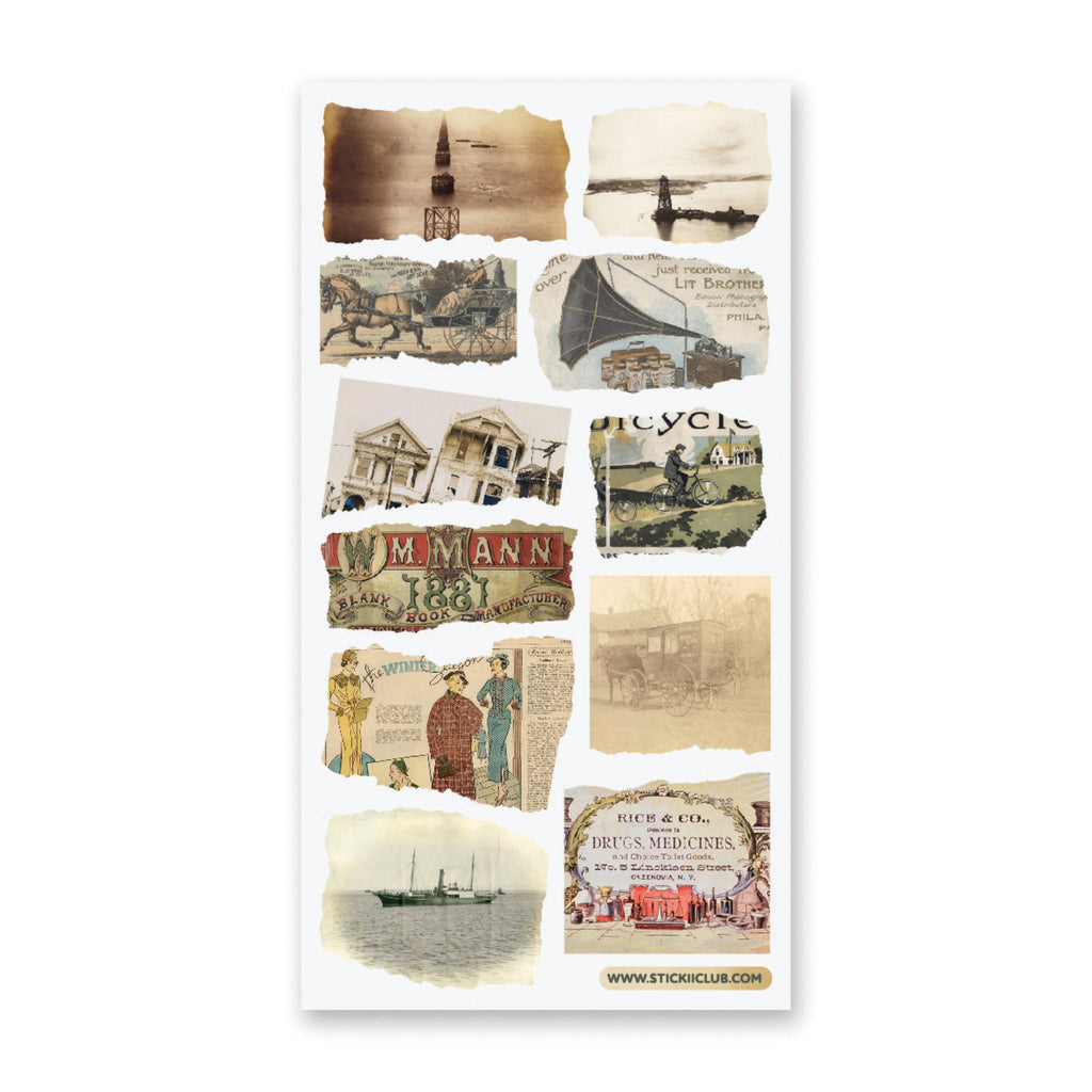 Antique Ephemera Sticker Sheet – STICKII