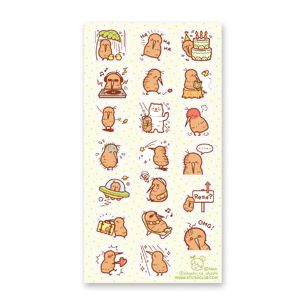 Kiwi Birb Adventures Sticker Sheet – STICKII