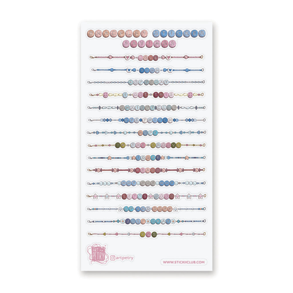 Sticker Bracelets Sticker Sheet – STICKII