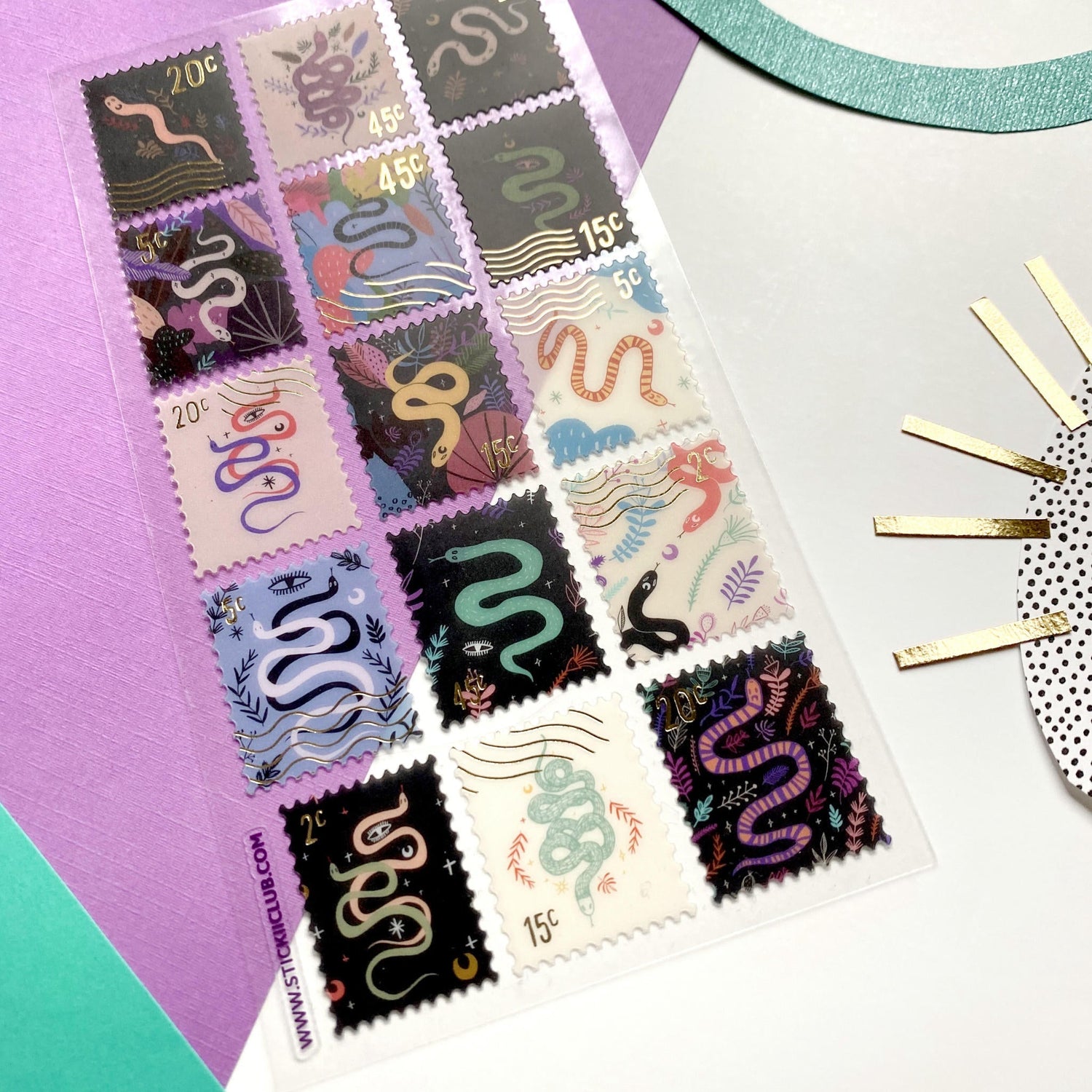 Serpent Stamps Sticker Sheet – STICKII