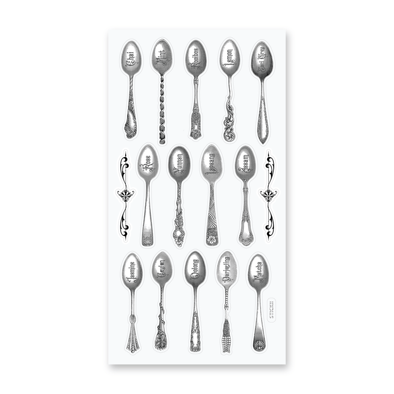 Tea Spoons Sticker Sheet – STICKII