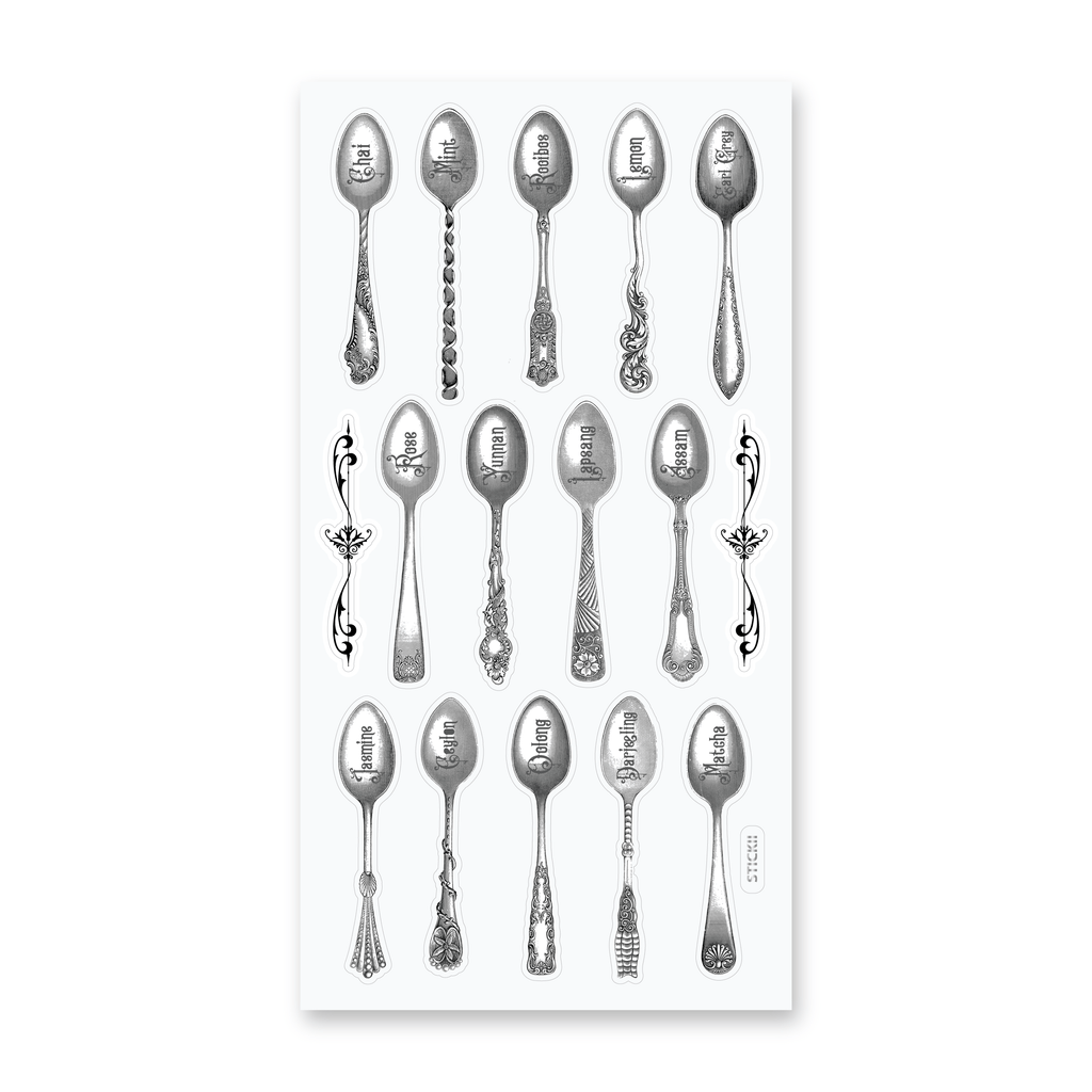 Tea Spoons Sticker Sheet – STICKII