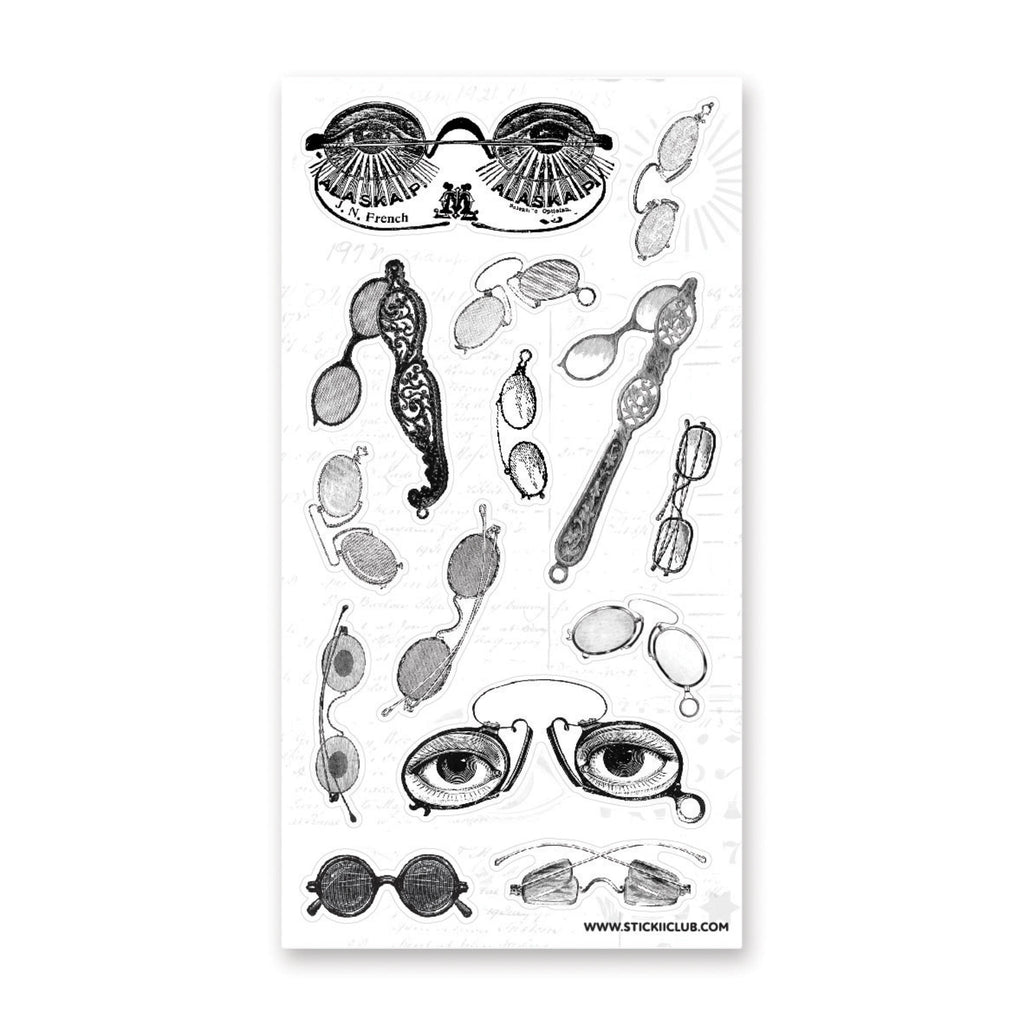 Antique Glasses Sticker Sheet – STICKII